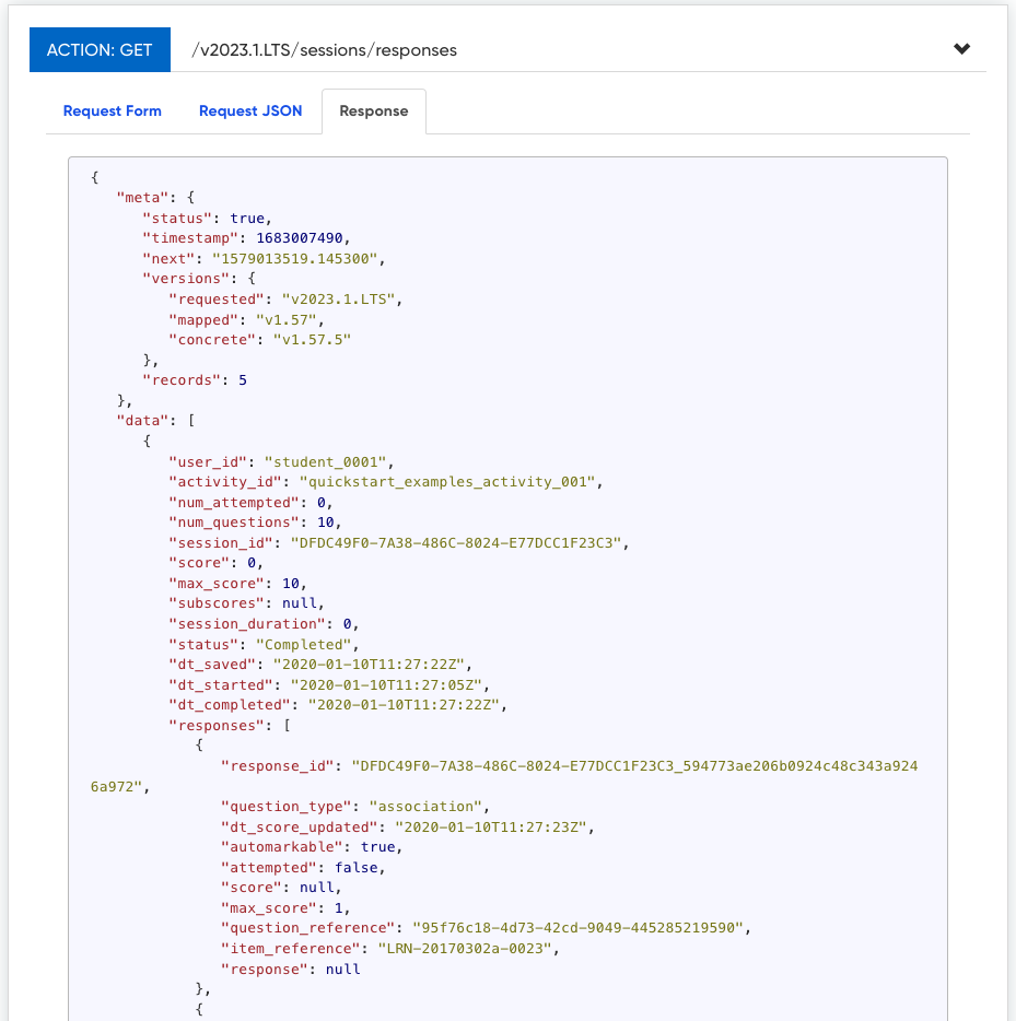 Getting Started With The Data Api Learnosity Product And Developer Help 