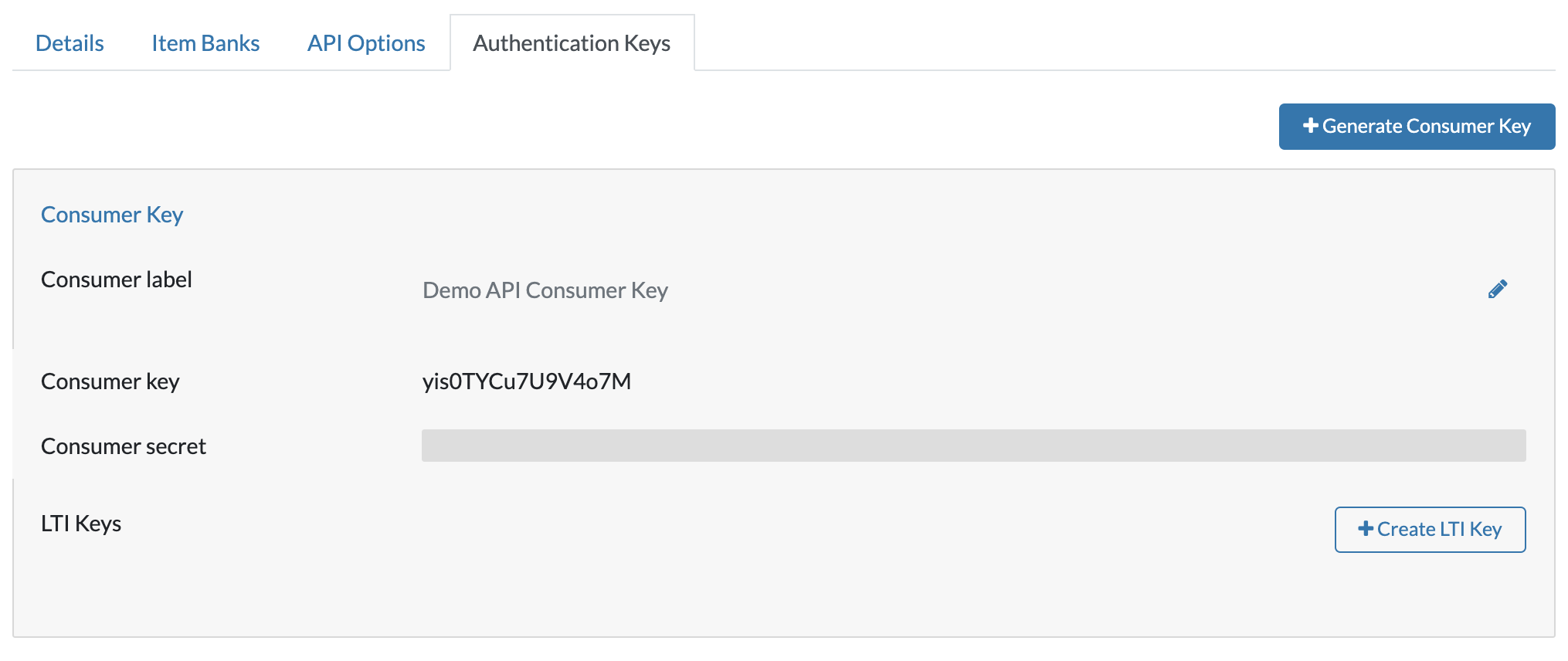 First Time Setup For Your Api Consumer Learnosity Product And Developer Help 